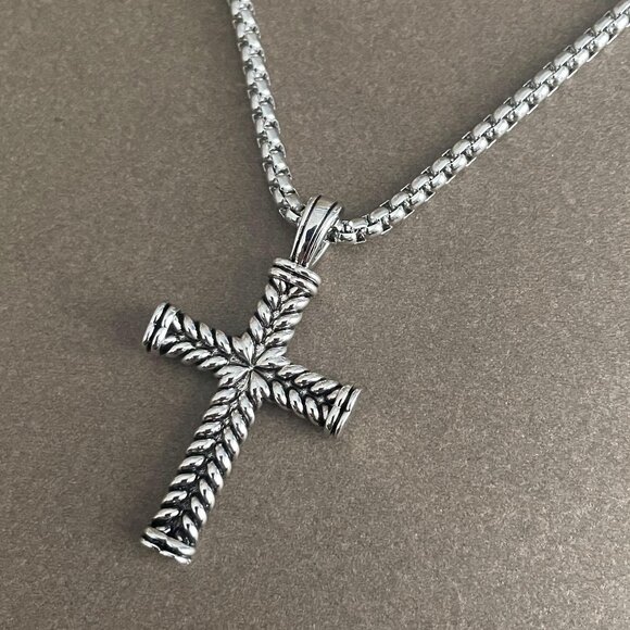 David Yurman | Accessories | David Yurman Chevron Cross Necklace In ...